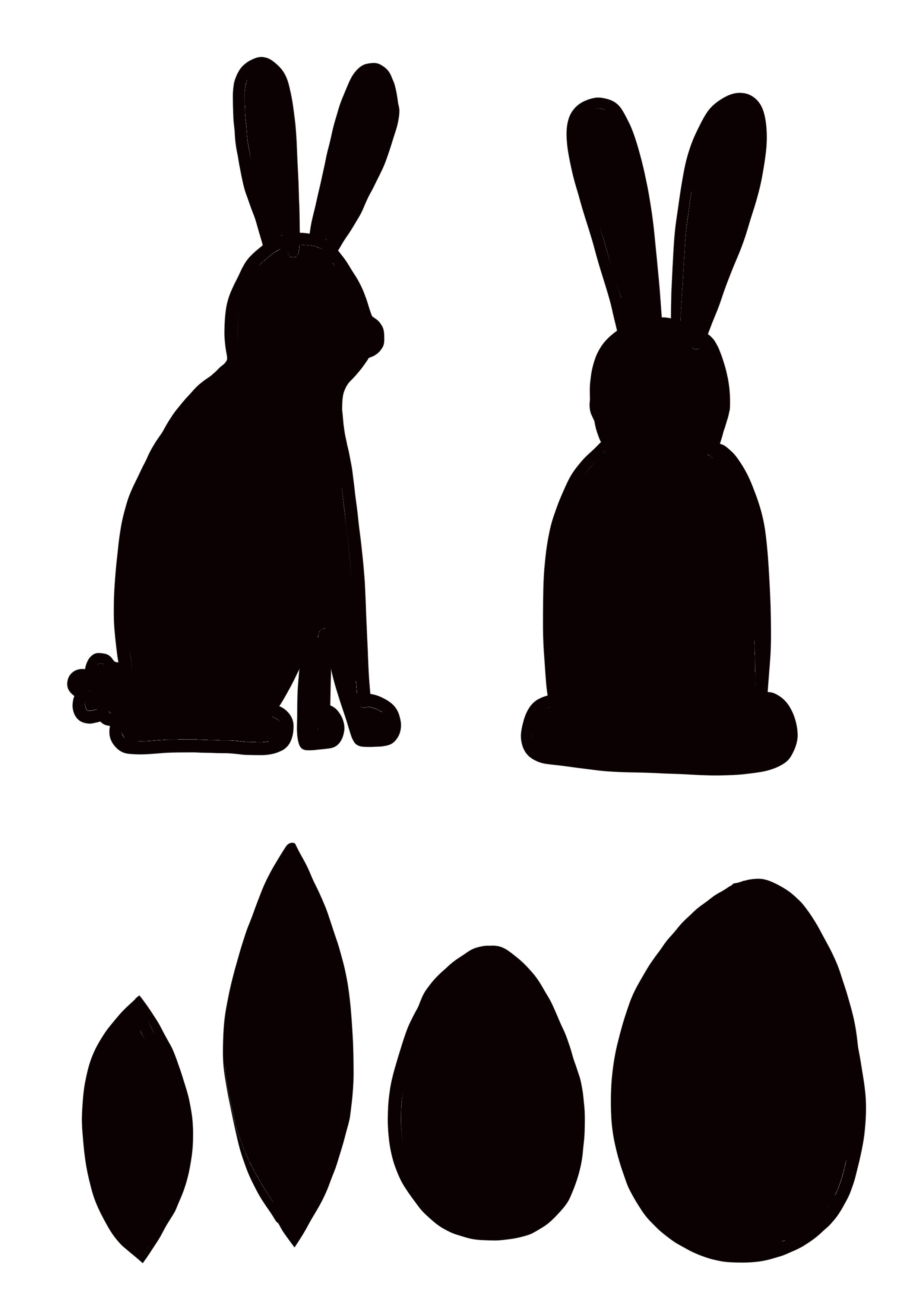 Cool Hasen Schablonen Easter Bunny Template - AusmalbilderFurKinder.de